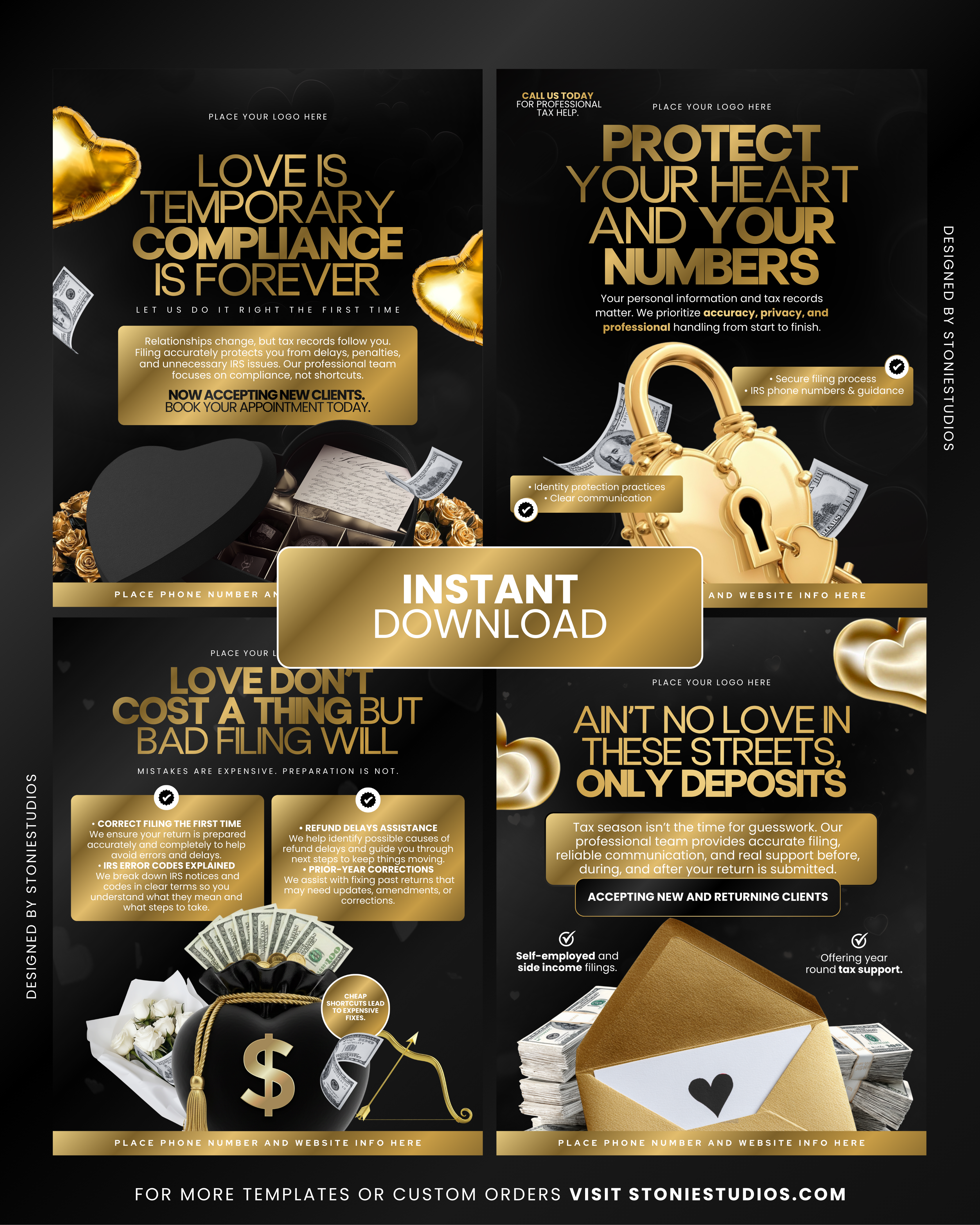 TAX PRO VALENTINE FLYER KIT BUNDLE VOLUME 2 TEMPLATE – Stonie Studios