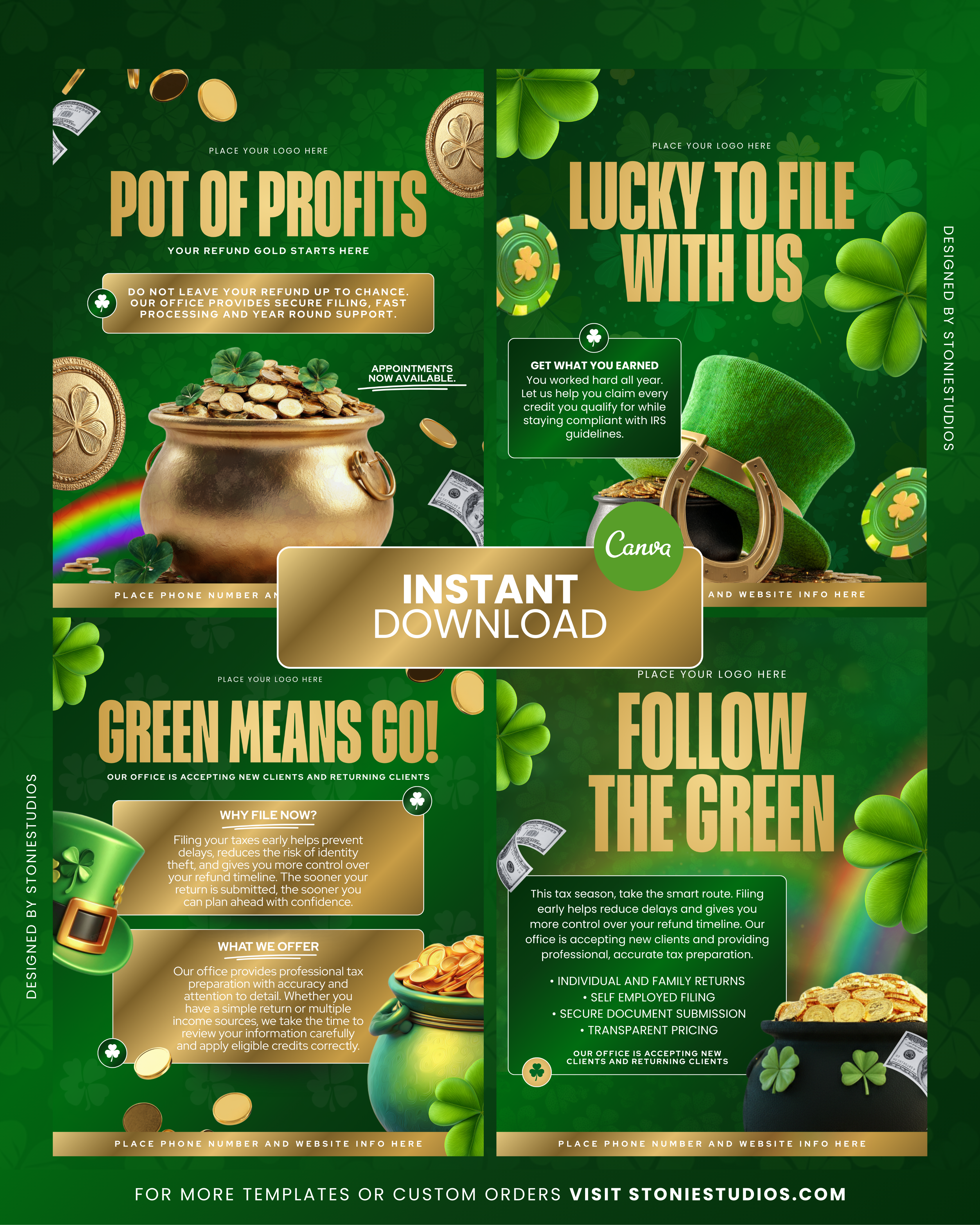 Tax Pro St Patrick's Day Flyers Templates – Stonie Studios